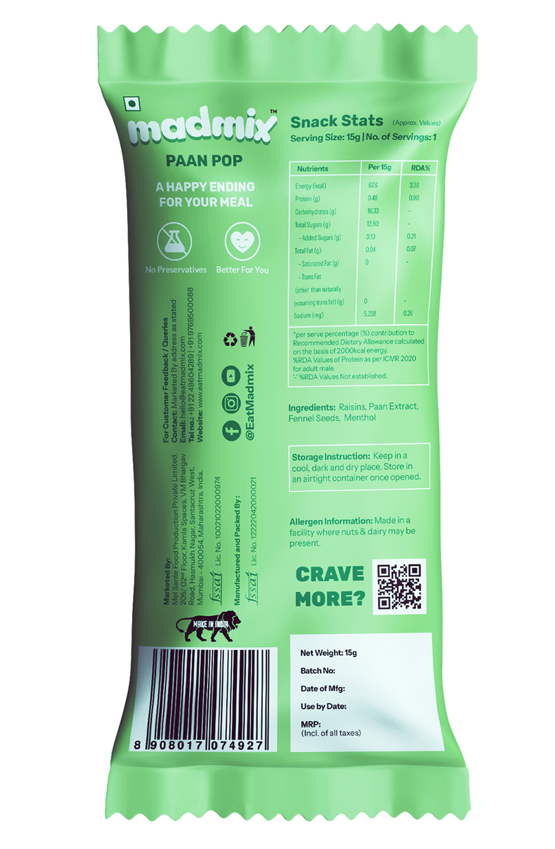 Paan Pop Raisins – Madmix